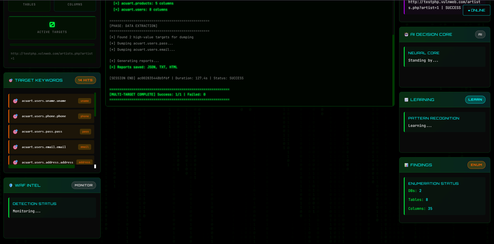 SQLMAP SKYNET Autonomous AI v1.2.0 - learn all kind of hacking